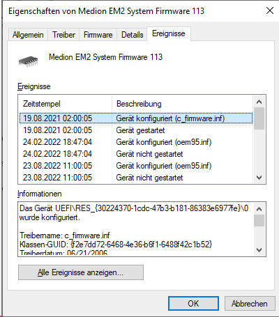 Gelöst: BIOS-Treiber Medion Ltd. - Firmware - 1.1.1.3 im P... - MEDION ...
