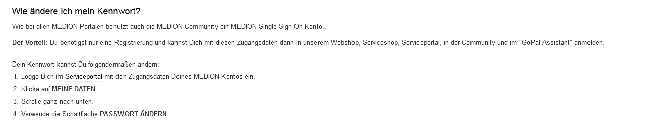 Login-eMail ändern @Medion-Admins - MEDION Community