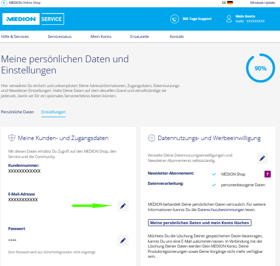 Login-eMail ändern @Medion-Admins - MEDION Community