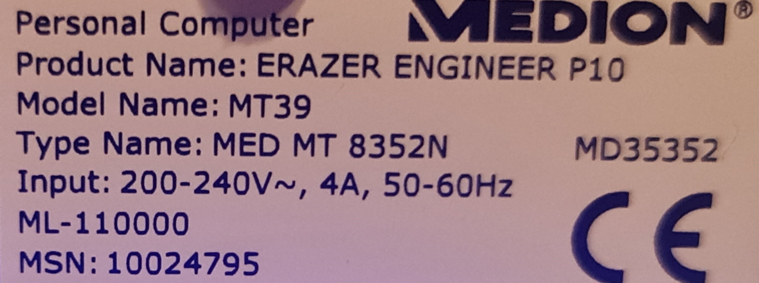 ERAZER P10 activer XMP ou FLASH BIOS avec image EC... - MEDION Community