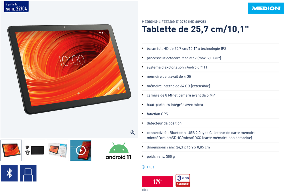 Vente ALDI Belgique du 22 avril 2023 - MEDION Community