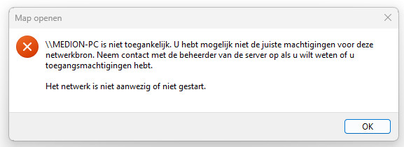 Opgelost: éénrichtingsnetwerk ??? - MEDION Community