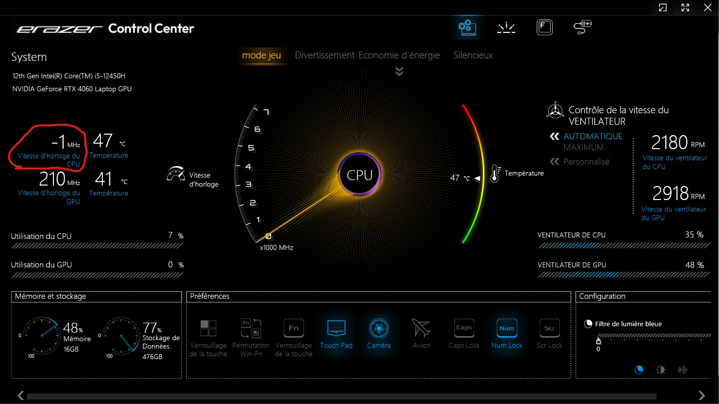 Solved: Erazer Control Center CPU -1 MHz bug - MEDION Community