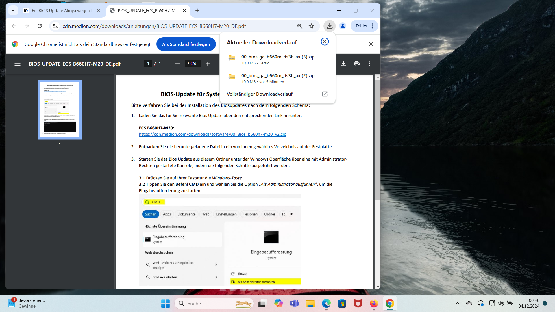 Gelöst: BIOS Update Akoya wegen Intel Bug - MEDION Community