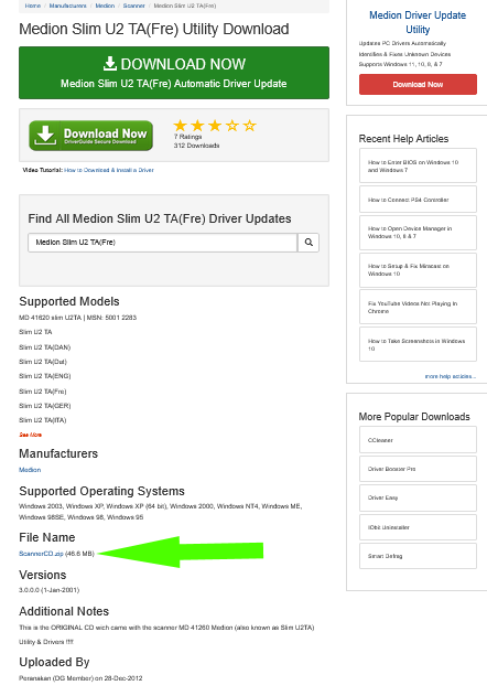 Solved: Old Medion MD 41260 scanner driver and software fo... - MEDION ...