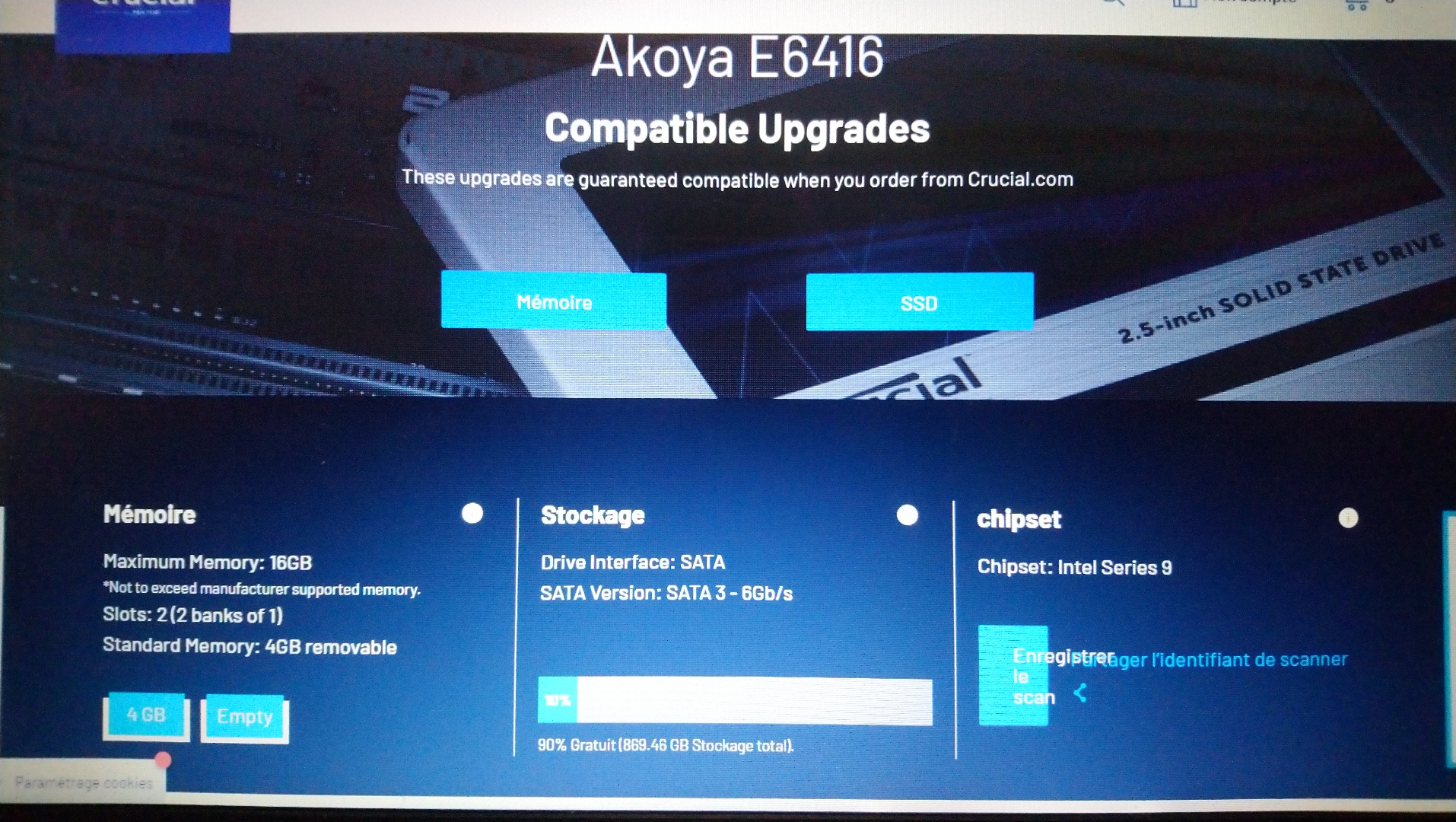Medion Akoya model E6416 : Incompatibilité Ram ou ... - MEDION Community